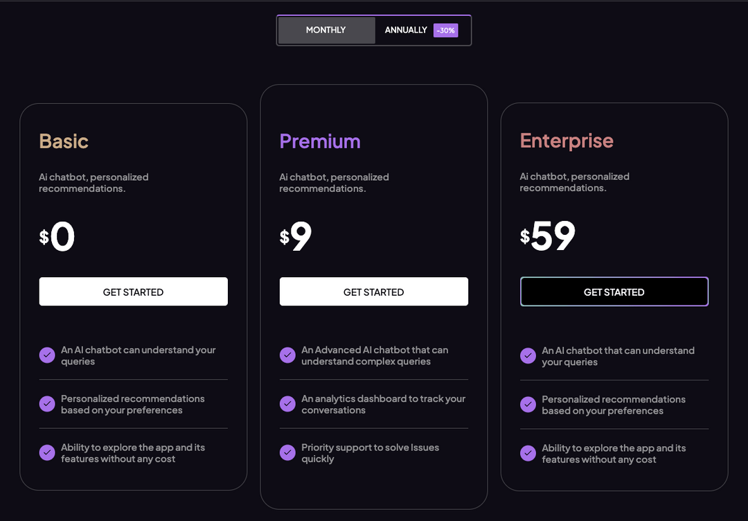 AI Product Pricing Table | Free Webflow Component